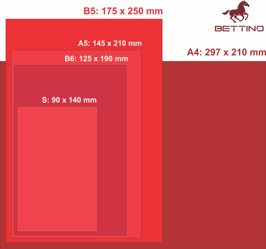 Notebook size selection guide - Carta Rustica